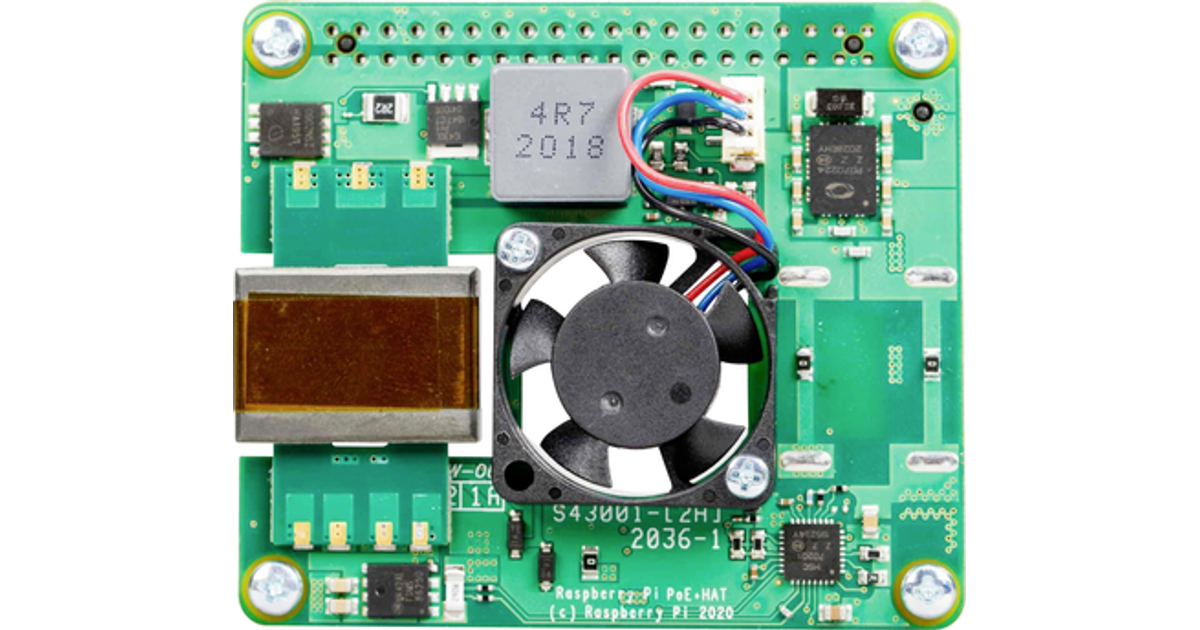Raspberry Pi® Poe+ Hat Raspberry Pi® Add-On Pcb - MT Shop