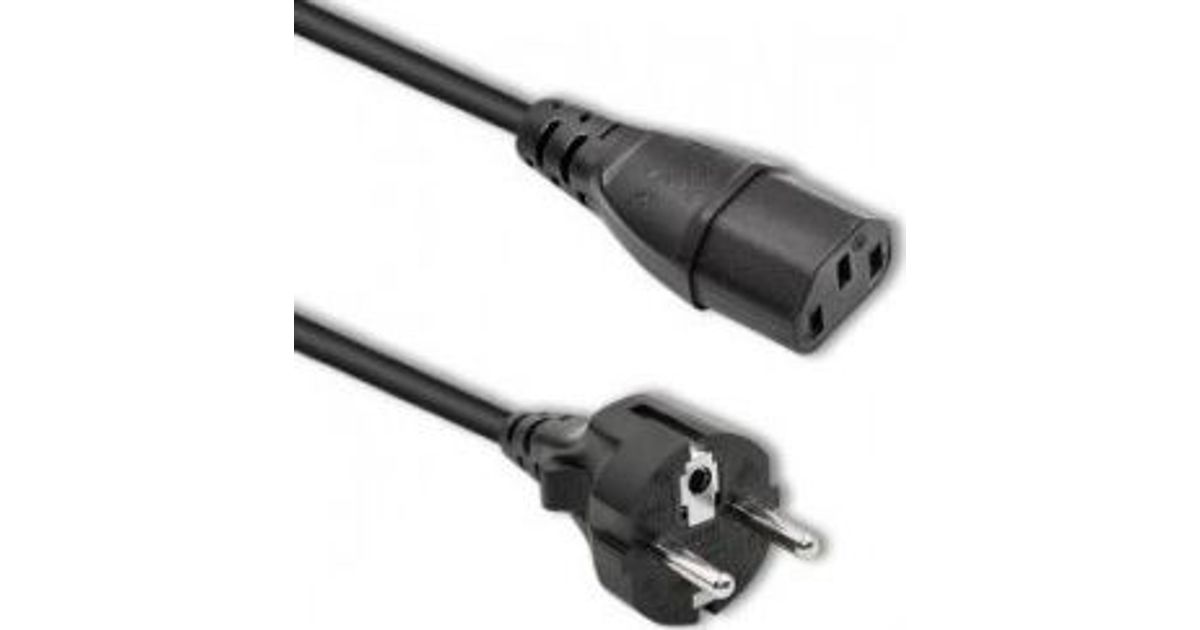 Qoltec 50365 power cable Black 1.8 m IEC C13 Power plug type F - Power ...