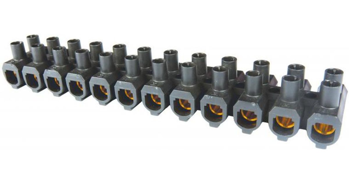 Simet EKL 5E screw terminal block 12-way 35mm2 black (89150007) - MT Shop