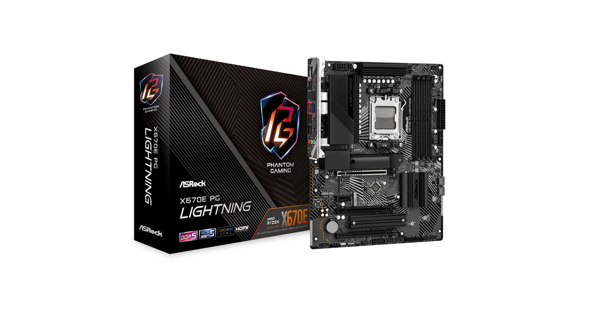 Asrock X670E PG LIGHTNING AMD X670 Socket AM5 ATX - MT Shop