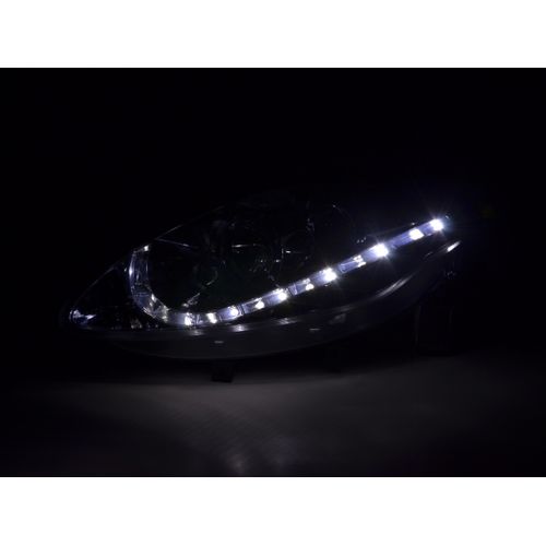 Daylight Headlight Led Drl Look Fiat Bravo Type 198 07- Chrome ...