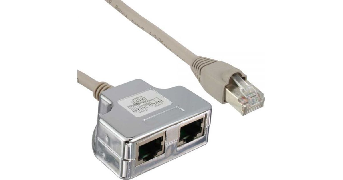 InLine Cat.5e ISDN T-Adapter RJ45 male to 2x RJ45 female 15cm - Network ...
