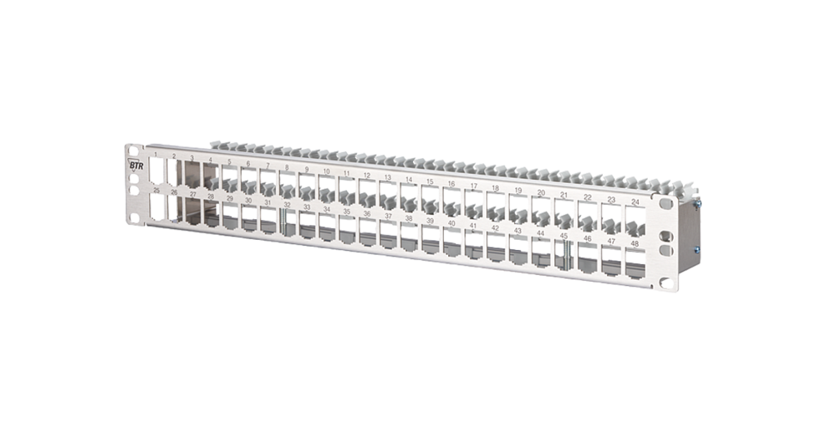 METZ CONNECT BTR E-DAT modul - Patch Panel - 1,5U - 48 Ports (130924-00 ...