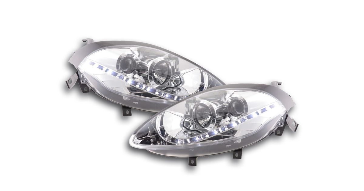 Daylight Headlight Led Drl Look Fiat Bravo Type 198 07- Chrome ...
