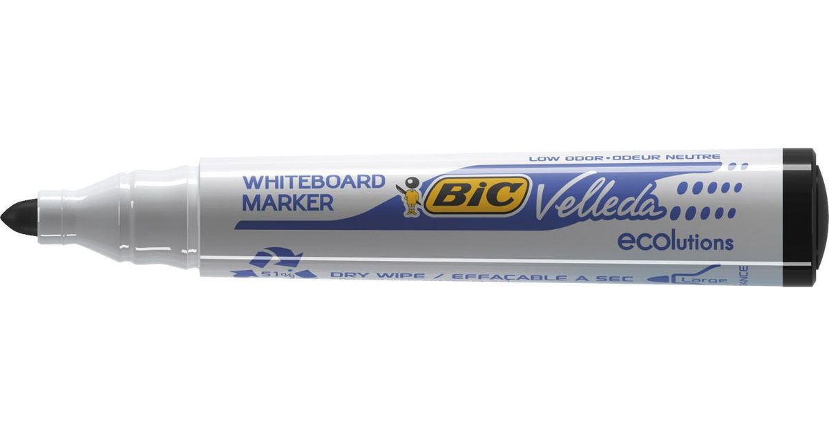 BIC Whiteboard Velleda ECOlutions 1701 marker 12 pc(s) Black - Pencils ...