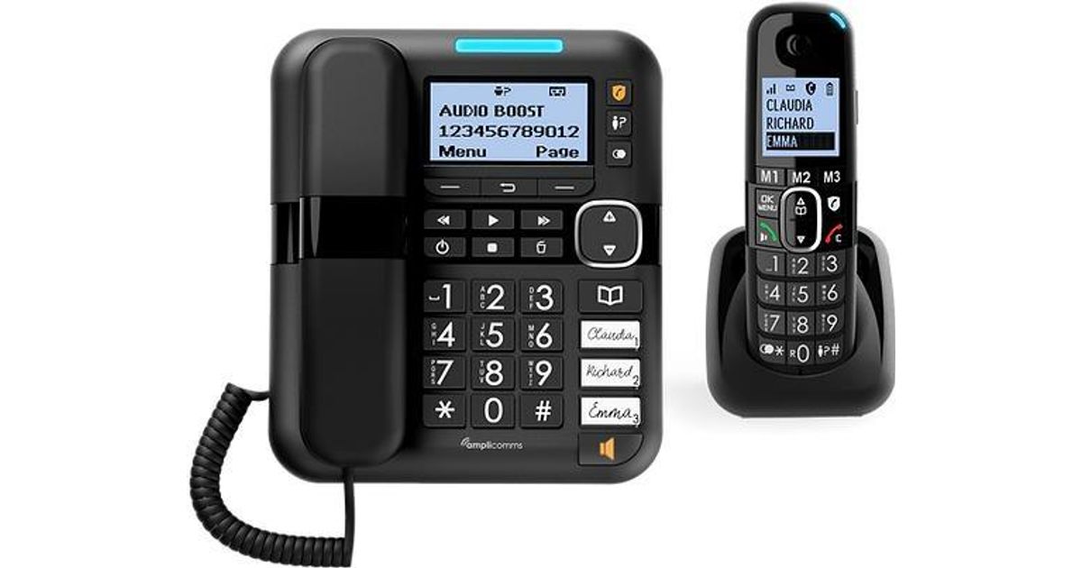 amplicomms BigTel 1580 Digitaalse juhtmeta tehnoloogia (DECT) telefon ...