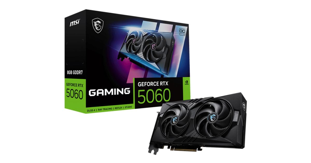 MSI GeForce RTX 5060 Gaming OC 8GB GDDR7 DLSS4 - Graphics cards ...
