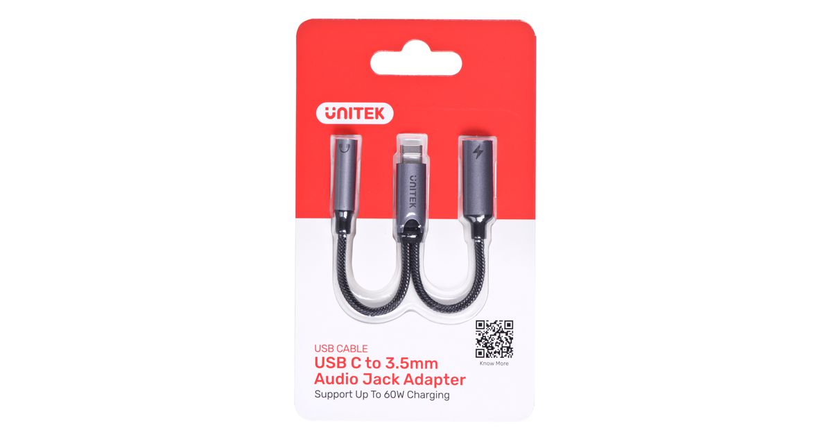 UNITEK ADAPTER USB-C - MINIJACK 3,5MM,USB-C 60W - USB adapterid - Akud ...