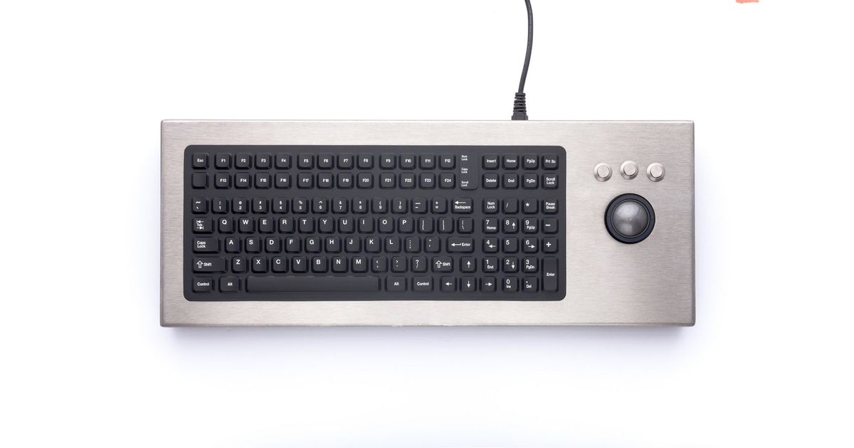 iKey DT-2000-TB Keyboard with Integrated Trackball USB, - MT Shop
