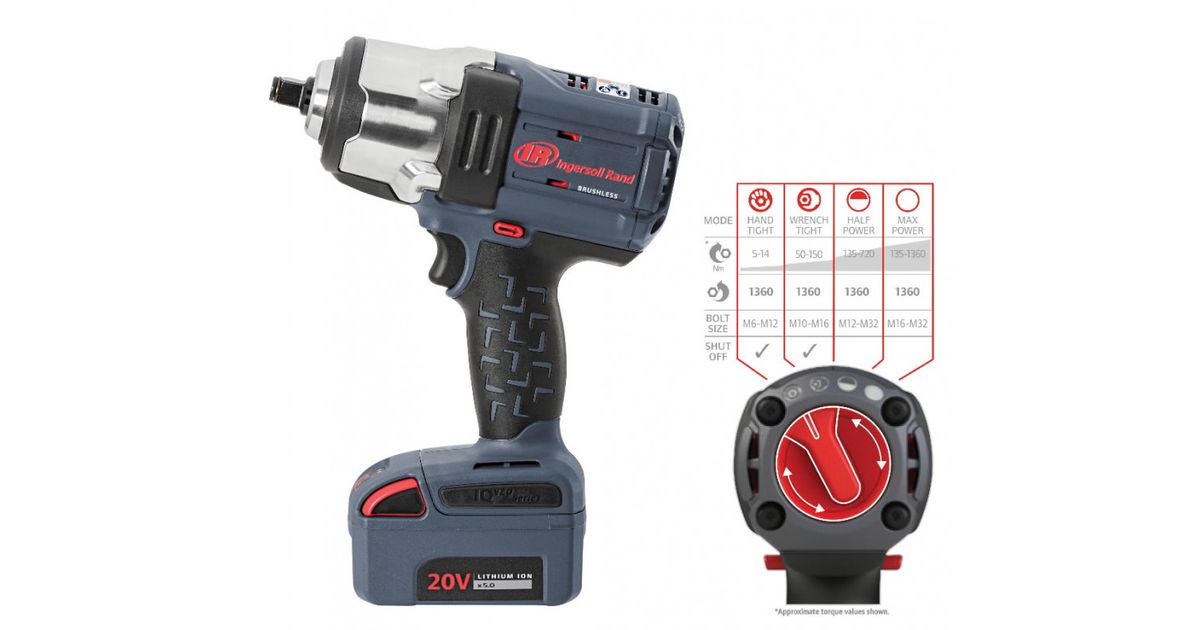 Akulöökmutrikeeraja 1/2", W7152-K22B-EU, Ingersoll-Rand - Akutrellid - Akutrellid ...