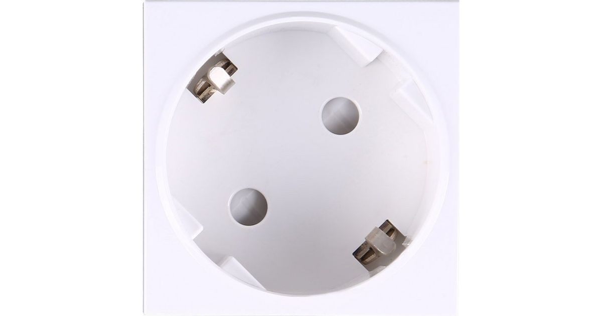 NOEN GS, modular socket 45x45mm, angled - 45 1x2P + Z, type F Schuko ...