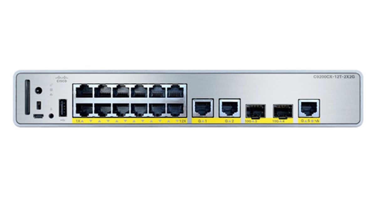 Cisco C9200CX-12T-2X2G-E network switch Managed Gigabit Ethernet (10 ...