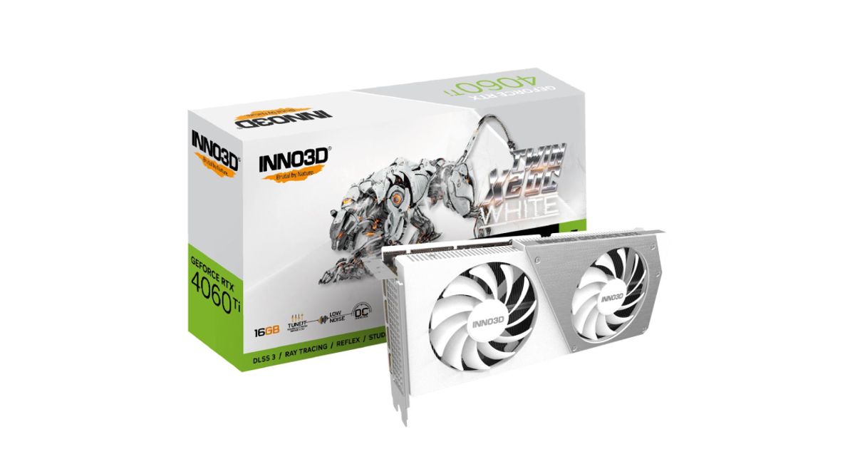 Inno3D GeForce RTX 4060 Ti Twin X2 OC White 16GB GDDR6 - Graphics cards - Graphics cards ...