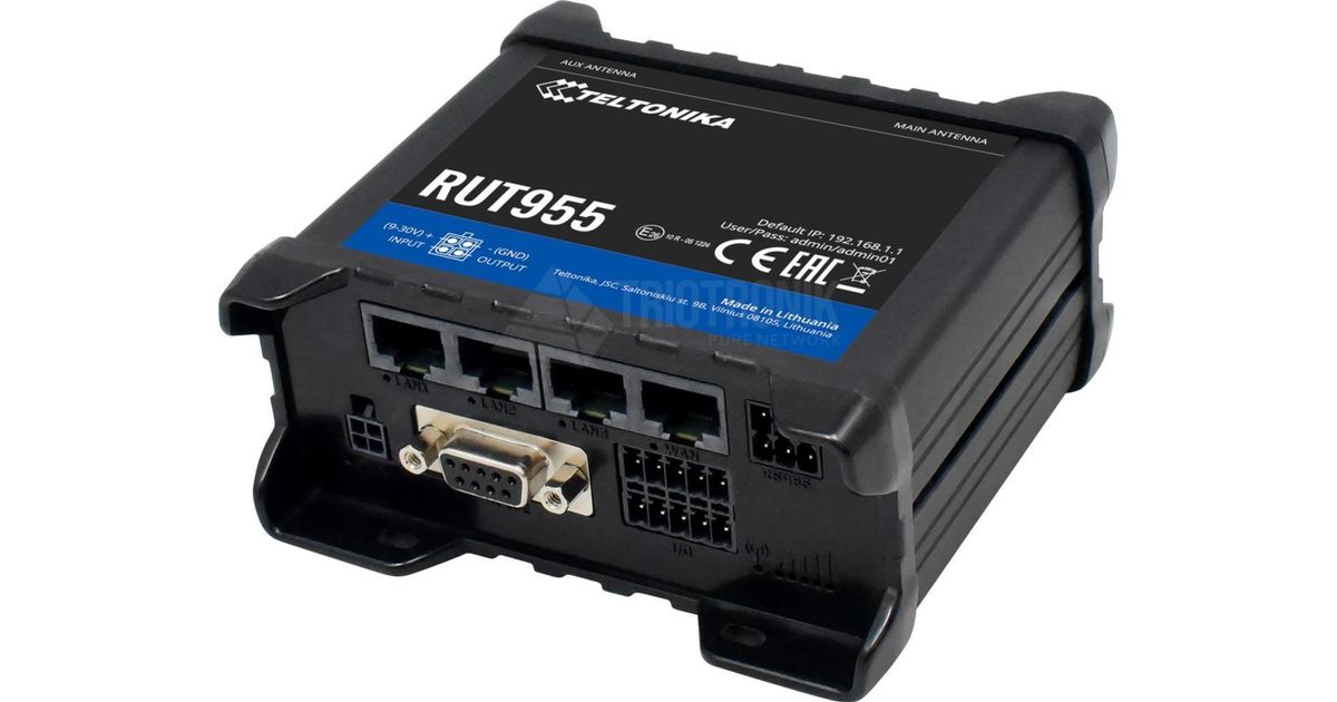 Teltonika LTE NextGen Dual SIM Router mit WiFi, 4x ETH, I/O, RS232 ...