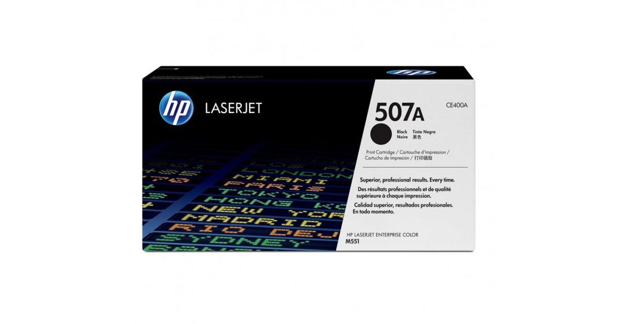 HP 507A Black Original LaserJet Toner Cartridge - Toonerid, kassetid ...