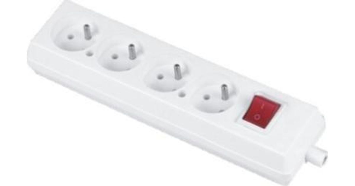 Jonex Quadruple portable socket 16A 2P + Z 250V with a switch, white GN ...