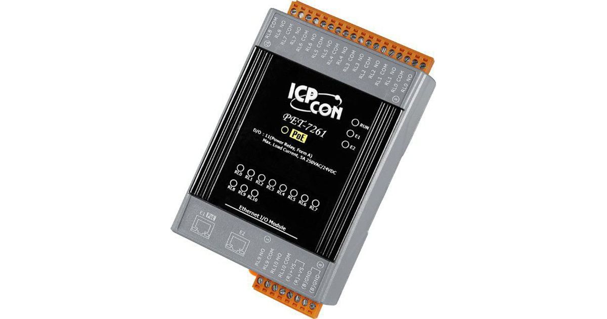 Moxa MODBUS/TCP I/O MODULE, 2x LAN PET-7261 CR (11xRO) - MT Shop