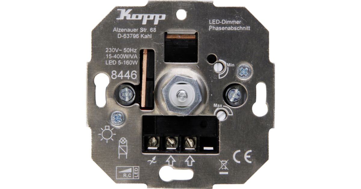 Kopp 844600004 Flush-Mount Dimmer Suitable For Light Bulbs: Light Bulb ...