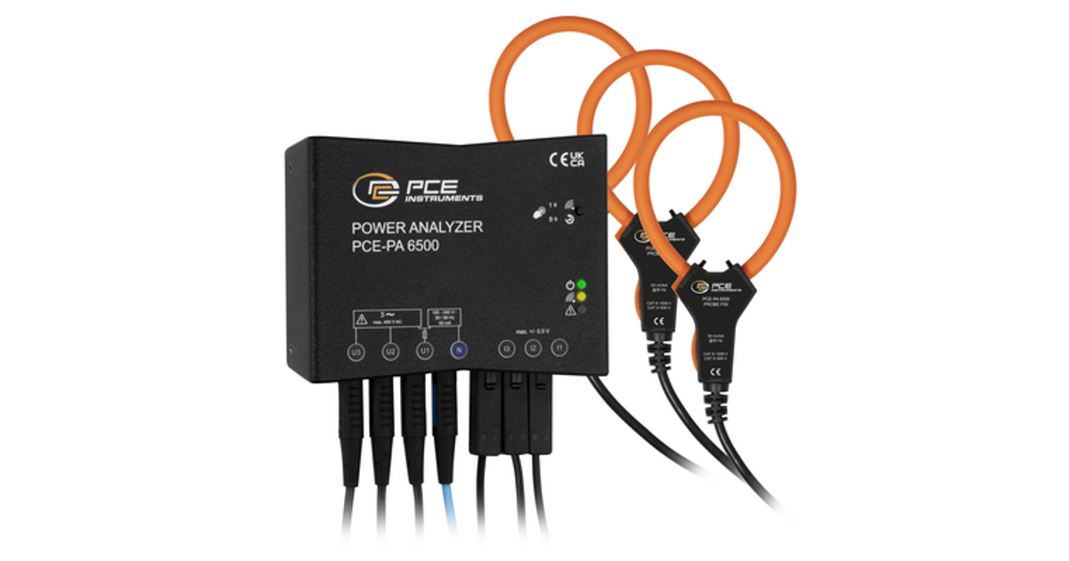 Pce Instruments Network Diagnostics 3-Phase, 1-Phase Data Logger, Clamp ...