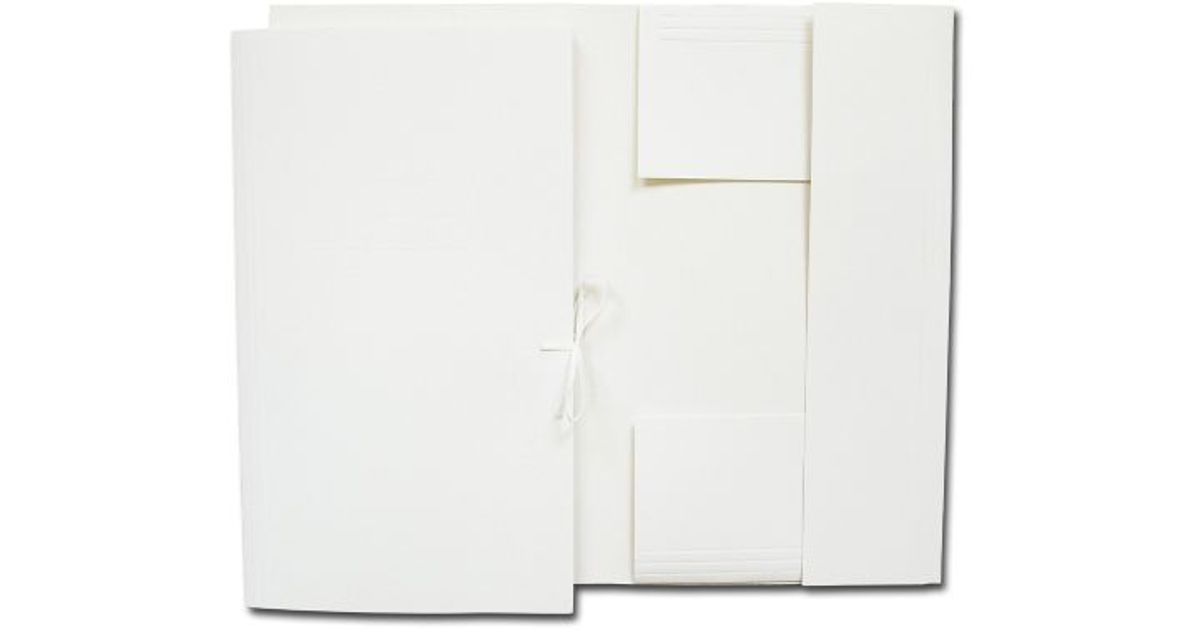 Barbara white cardboard tied folder (0401000) - Kaaned ja mapid ...