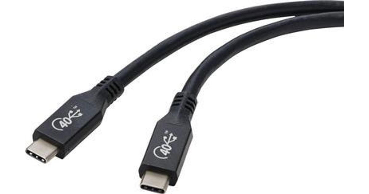 Renkforce RF-4870098 USB-kaabel 0,8 m USB4 Gen 2x2 USB C Must - USB kaablid ja adapterid ...