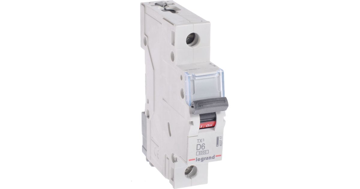 Legrand Miniature circuit breaker 1P D 6A 6kA AC S301 TX3 (403717) - MT Shop
