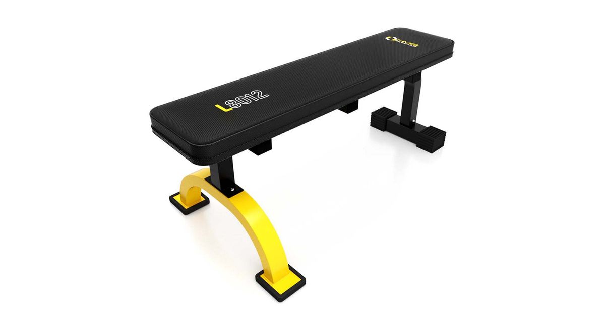 HMS L8012 Tasapinnaline jõutreeningu pink Jõusaal, Kodu Must, Kollane ...