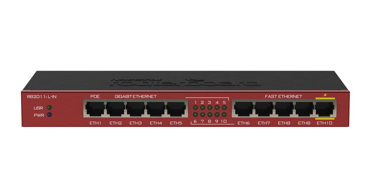 Mikrotik RB2011IL-IN network switch Gigabit Ethernet (10/100/1000 ...