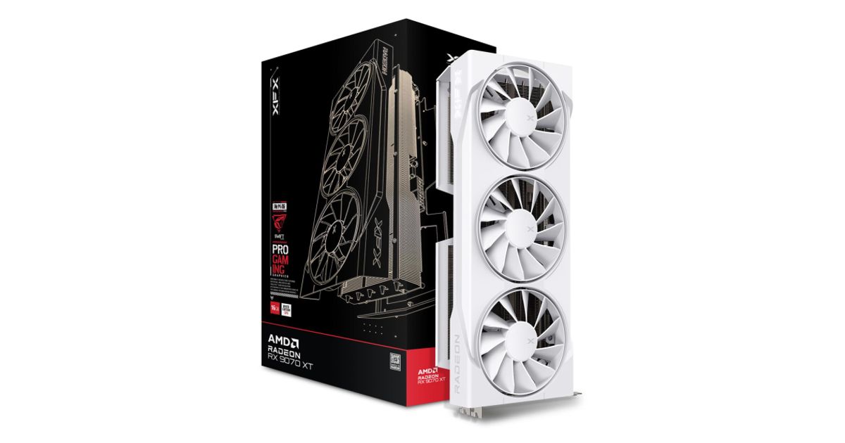 XFX Radeon RX 9070 XT Swift Gaming White 16GB GDDR6 - Graphics cards ...