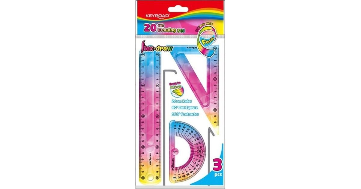 PBS Connect Flexible Geometric Set Keyroad Rainbow Deco 20cm line, 18cm ...
