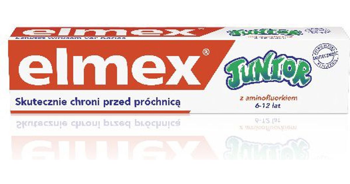 Elmex Pasta do zębów dla dzieci Junior 6-12 lat DUO druga 50% 75mlx2 ...