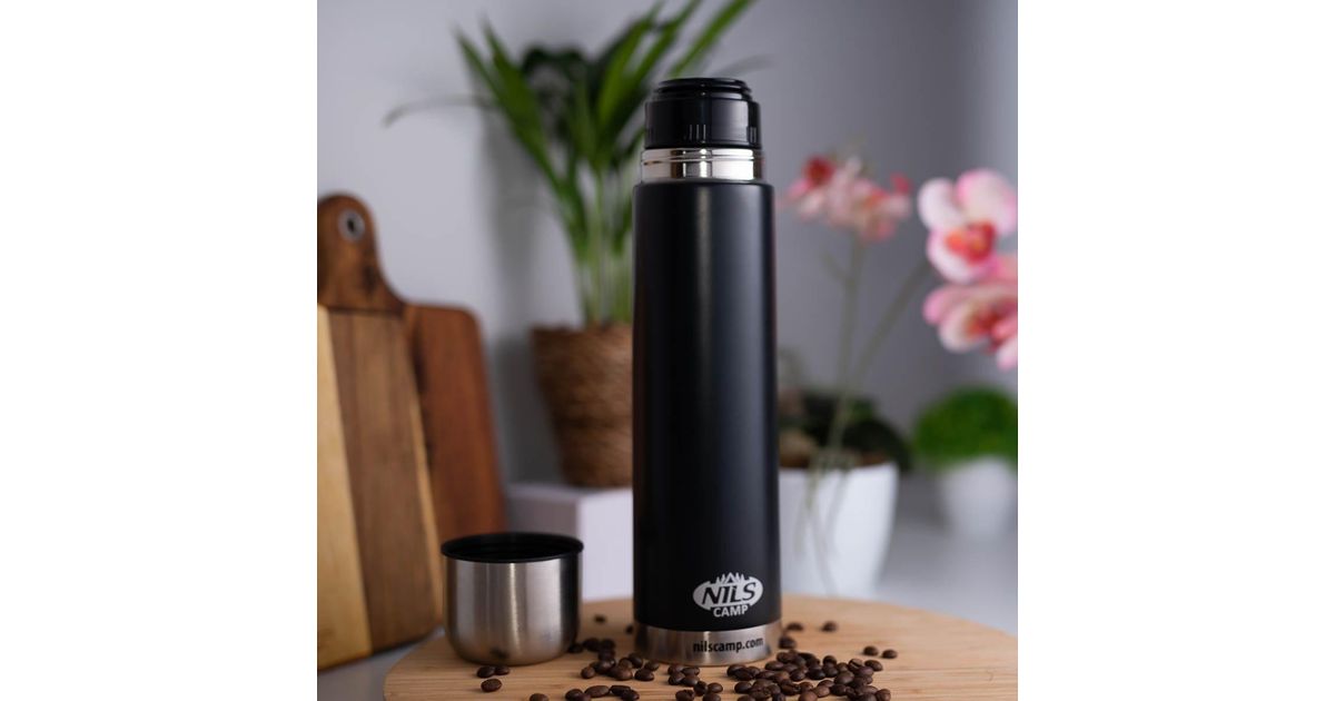Nils Camp NCC07 vaakumpudel 1 l Must, Hõbe - Termosed ja joogipudelid ...