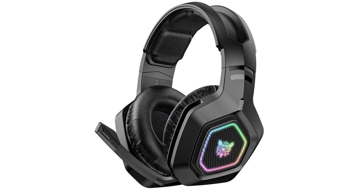 Onikuma B100 RGB Bluetooth Wireless Gaming Headset Black PC headset ...