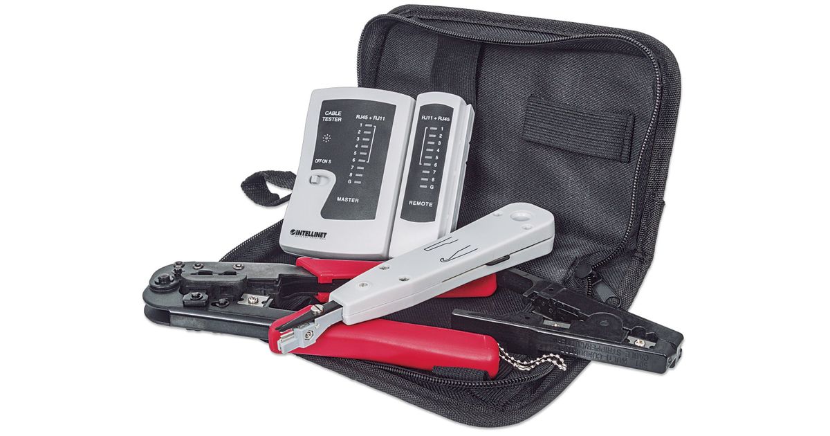 Intellinet 4-Piece Network Tool Kit, 4 Tool Network Kit Composed of LAN ...