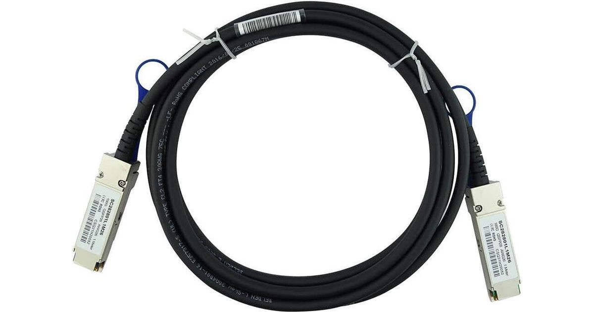 BlueOptics QSFP28-DAC-0.5M-TM-BL InfiniBand-kaabel 0,5 m Must - Infiniband-kaablid ...