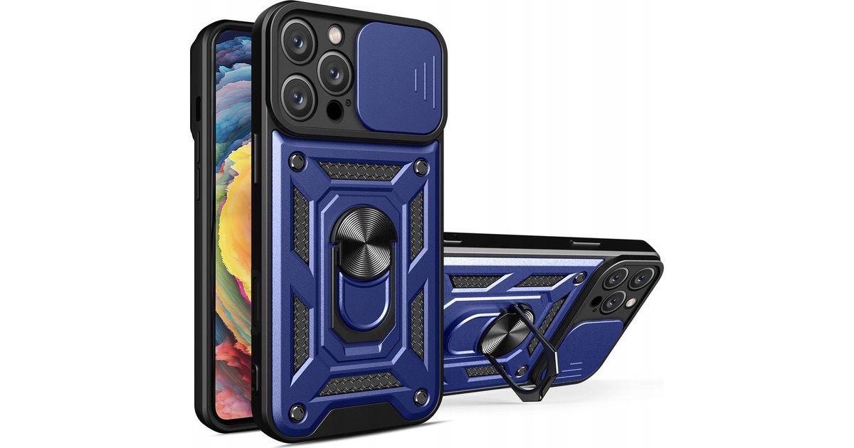 Hurtel Hybrid Armor Camshield Armored Case for iPhone 16 Pro Max with ...