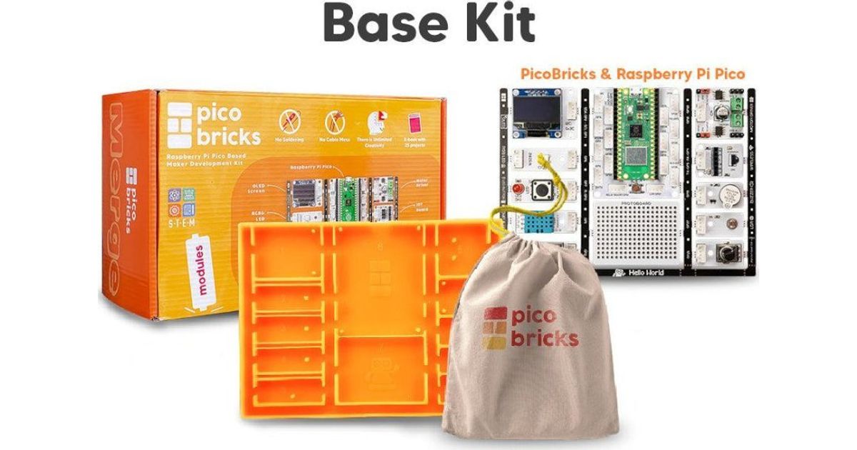 Raspberry Pi PicoBricks Base Kit - development kit for Raspberry Pi ...