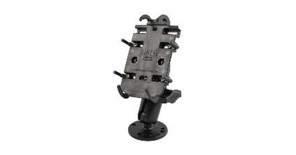 RAM Mounts Quick-Grip Spring-Loaded Phone Mount with Drill-Down Base ...