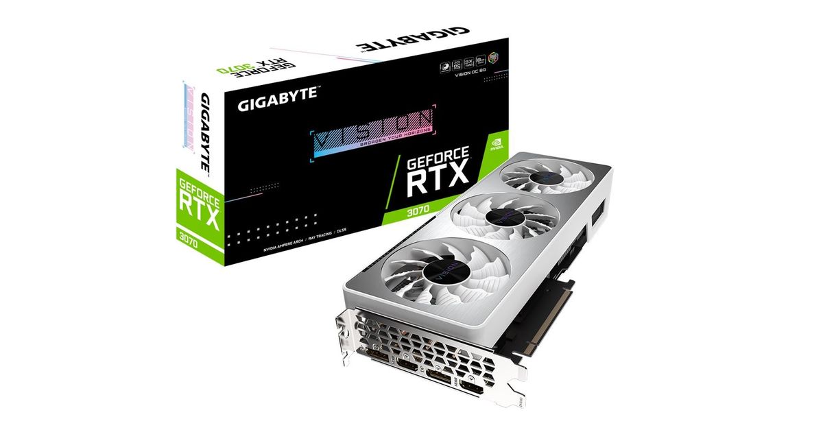 Gigabyte GeForce RTX 3070 VISION OC 8G (rev. 2.0) NVIDIA 8 GB GDDR6 ...