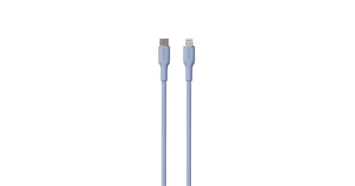 Puro SOFT, USB-C, Lightning, 1,5 m, light blue - Cable - USB cables and ...
