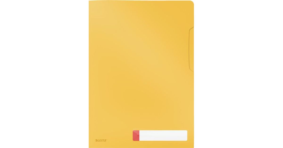 Leitz Folder A4 with a pocket for a label in yellow - Kilekaaned ...