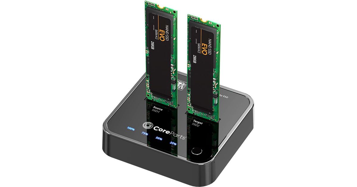 CoreParts MS-CLONER-SATA storage drive docking station USB 3.2 Gen 2 (3 ...